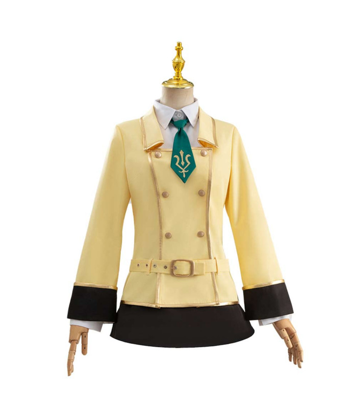 Women Yellow School Uniform Coat Royal Suit Halloween Costume-Skycostume