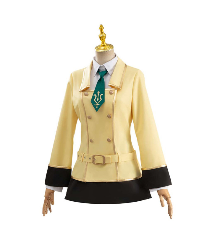 Women Yellow School Uniform Coat Royal Suit Halloween Costume-Skycostume