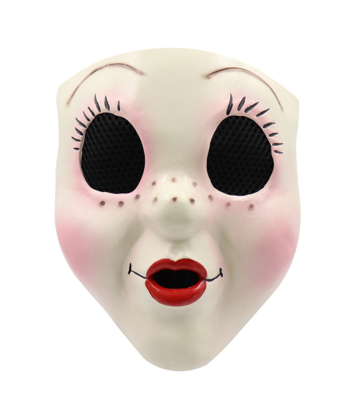 Adult Horror Mask Doll Face Creepy Halloween Costume-Skycostume