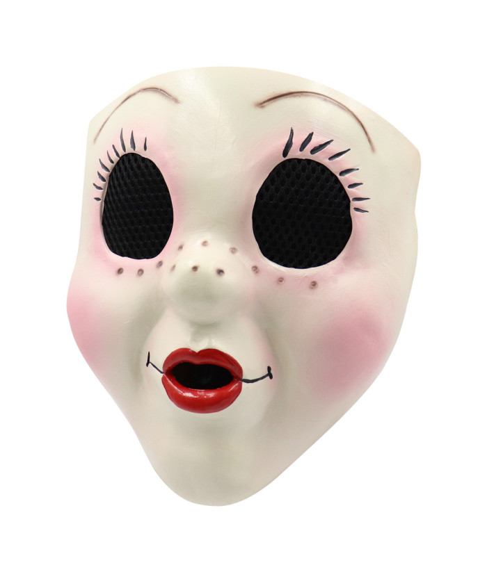 Adult Horror Mask Doll Face Creepy Halloween Costume-Skycostume