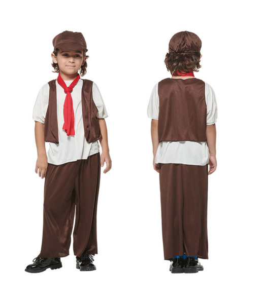 Kids Children Victorian Poor Boy Halloween Costume-Skycostume