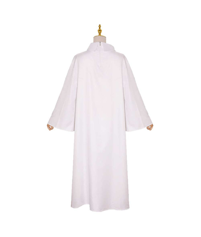 Men Medieval Robe White Lining Monk Priests Halloween Costume-Skycostume