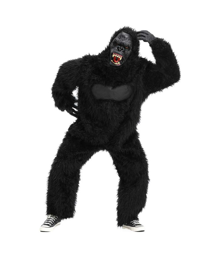 Adult Gorilla Outfit Animal Chimpanzee Realistic Halloween Cosplay ...