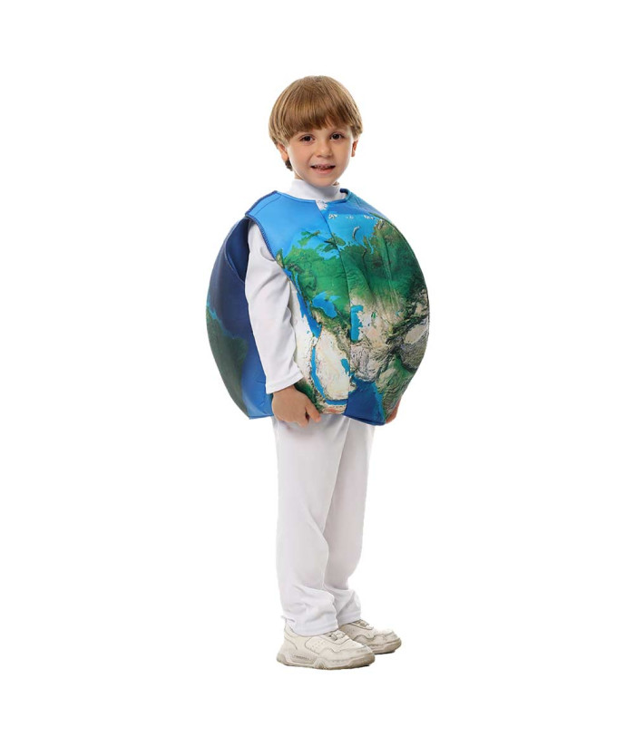 Kids Children Globe Planet Earth Overalls Halloween Costume-Skycostume