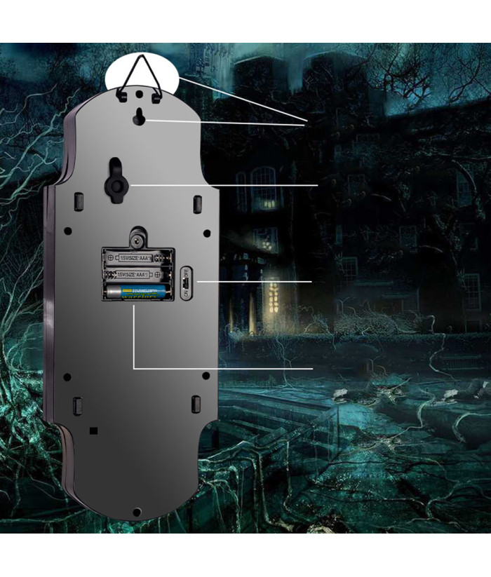 Haunted house Skeleton Funny Door Lock Sound Induction Halloween Prop ...