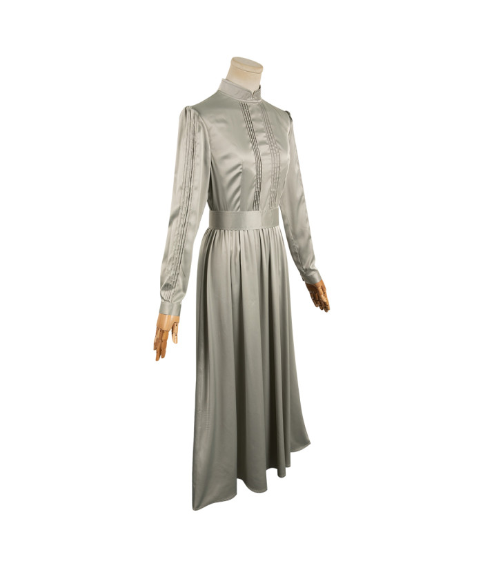 Women Gothic Silver Dress Halloween Costume-Skycostume