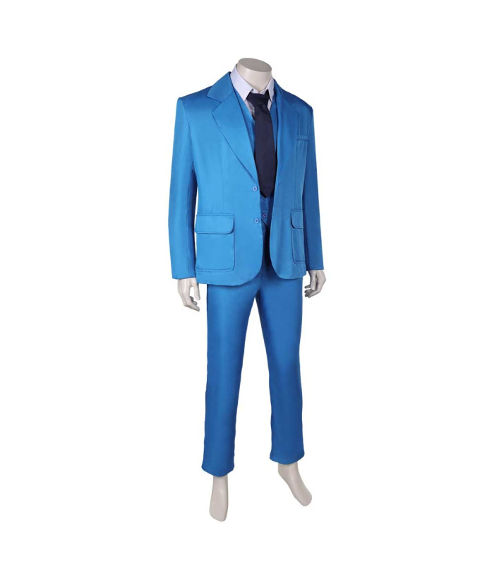 Men Blue Suit Fullset Uniform-Skycostume