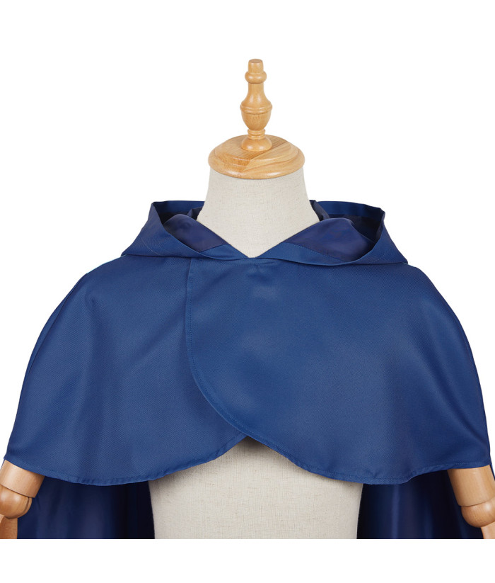 Blue Cape with Mark Fantasy Game Halloween Costume-Skycostume