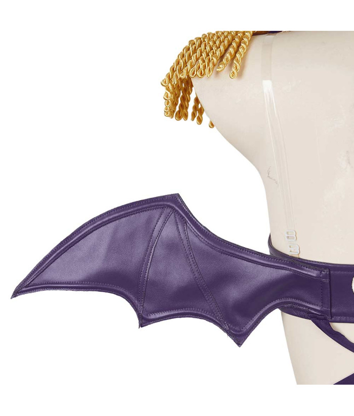 Women Black Leather Sexy Devil Strip Lingerie with Wings Halloween ...