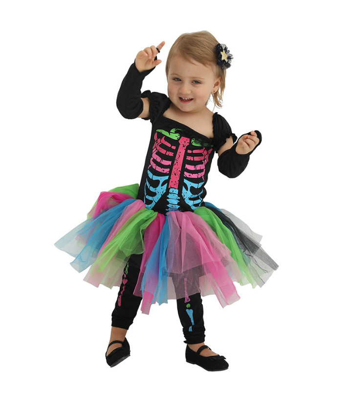 Funky Punky Bones Day of the Dead Halloween Costume for Toddler and ...