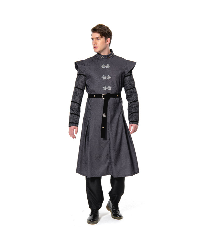 Men Dark Pattern Prince Outfits Fantasy Halloween Stage Costume ...