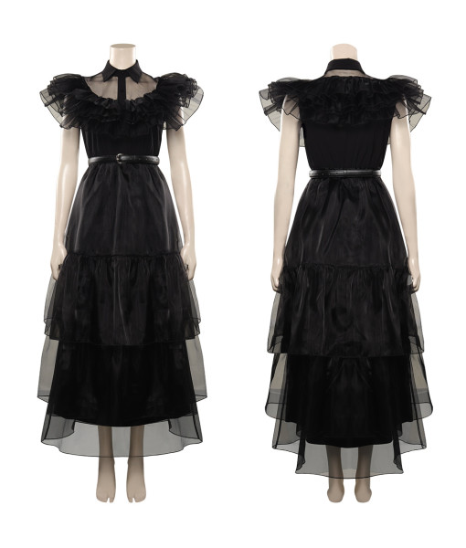 Wednesday Wednesday Addams Dress Black Version Halloween Cosplay Costume