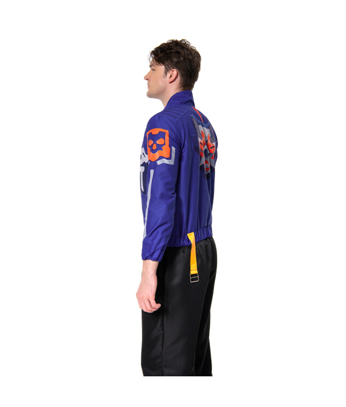 Men Dark Blue Jacket Futuristic Sci Fi Style Halloween Costume ...