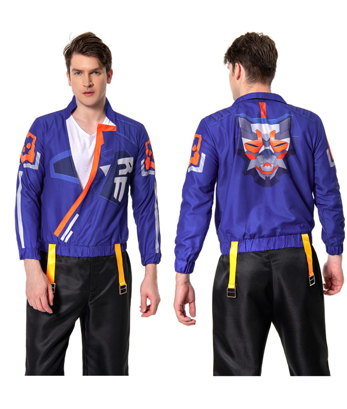 Men Dark Blue Jacket Futuristic Sci Fi Style Halloween Costume ...