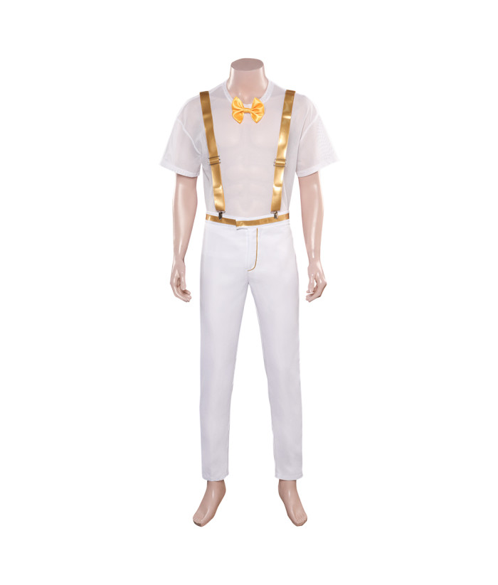Men 70s Retro Disco Golden Strip Prom Suit Halloween Costume