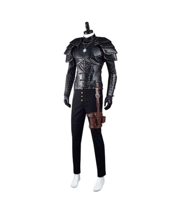 Men Fantasy Knight Black Light Amor Faux Fullset Outfit Halloween ...