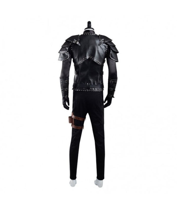 Men Fantasy Knight Black Light Amor Faux Fullset Outfit Halloween ...
