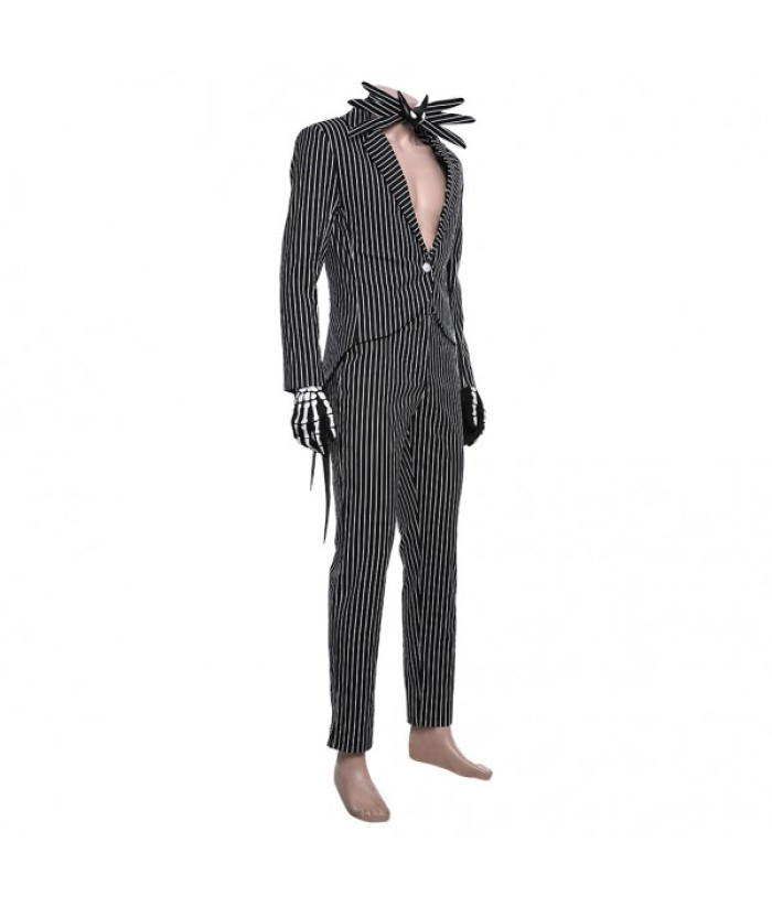 Men Gothic Black Strp Suit Open Chest Horror Movie Halloween Costume ...