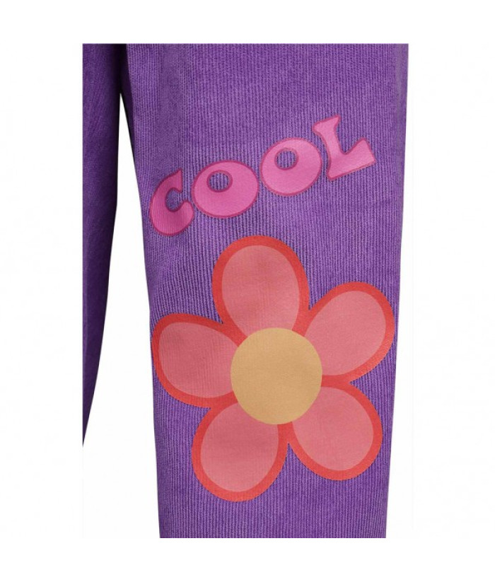 Kids Children Purple Overalls Casual Outfite-skycostume.com