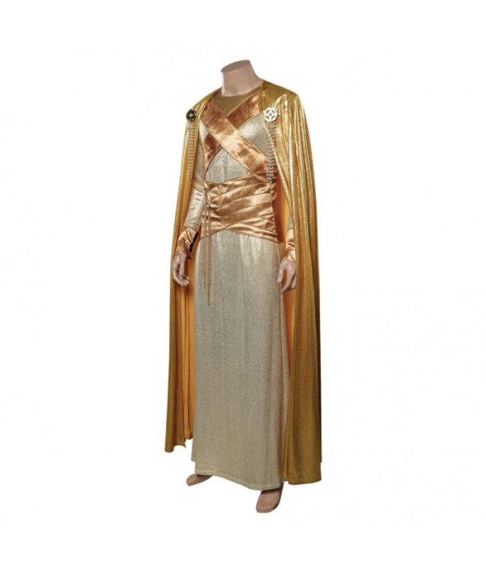 Men Caesar Roman Gold Cape Fantasy Outfits Halloween Costume