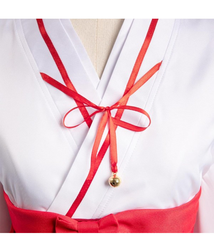 Women White Kimono Japanese Miko Dress Halloween Costume